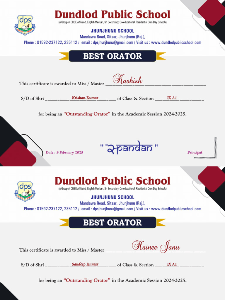 Best Orator Full Set | PDF