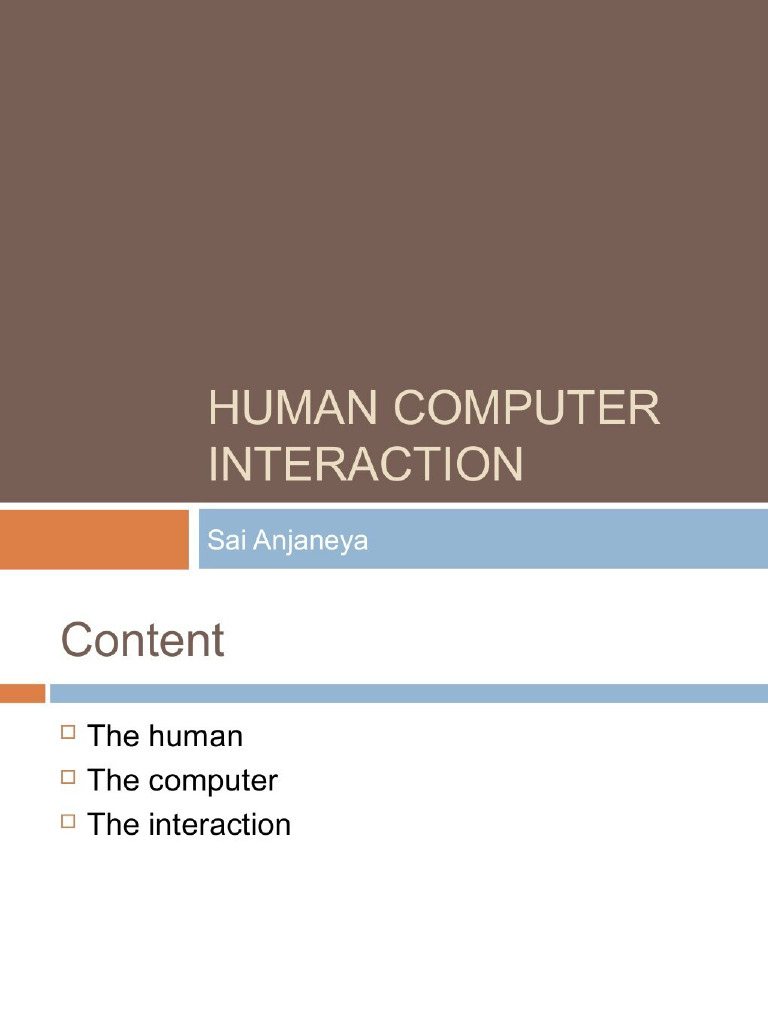 PDF Human Computer Interaction - Compress | PDF