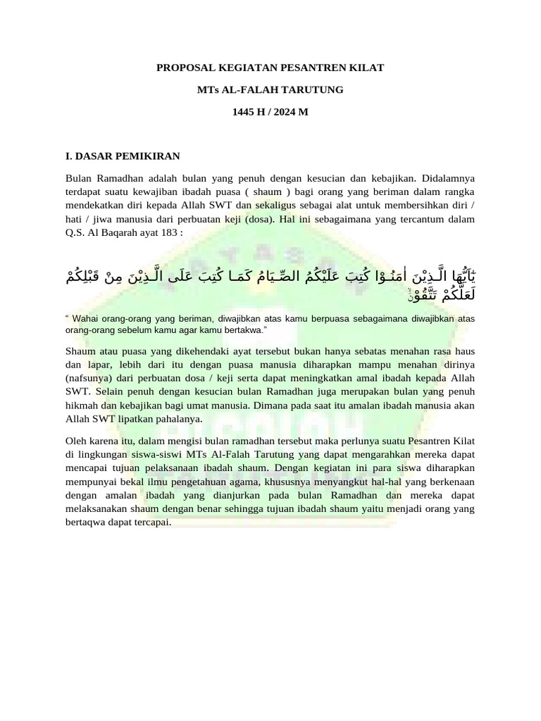 Revisi Proposal Sanlat 2024 | PDF