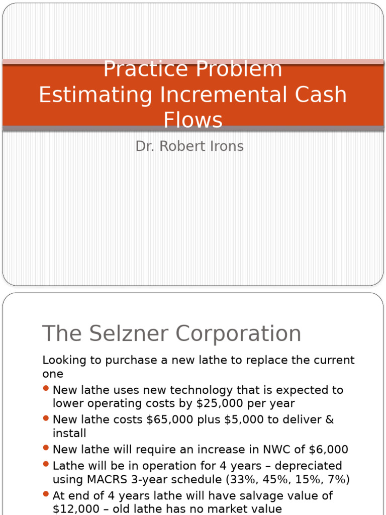 Incremental Cash Flows Practice Problem | PDF | Depreciation | Income