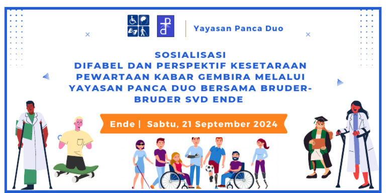 Spanduk Acara Sosialisasi Modern Putih Biru Oranye | PDF