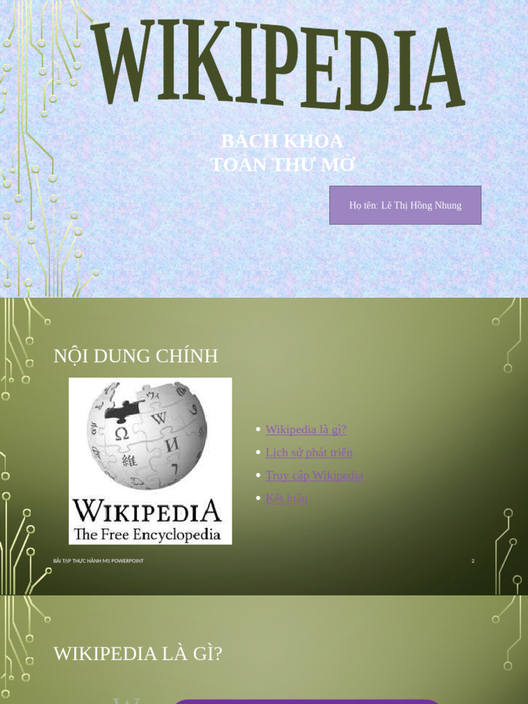 Bách Khoa Toàn Thư Mở: Họ tên: Lê Thị Hồng Nhung | PDF