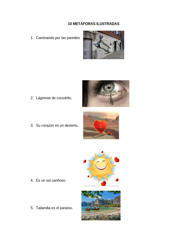 10 Metáforas Ilustradas para Reflexionar | PDF