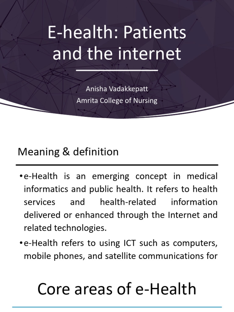 E-Health: Enhancing Patient Care Online | PDF | Surgery | Electronic ...