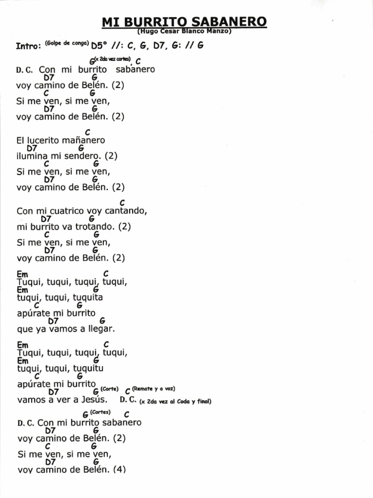 Mi Burrito Sabanero | PDF