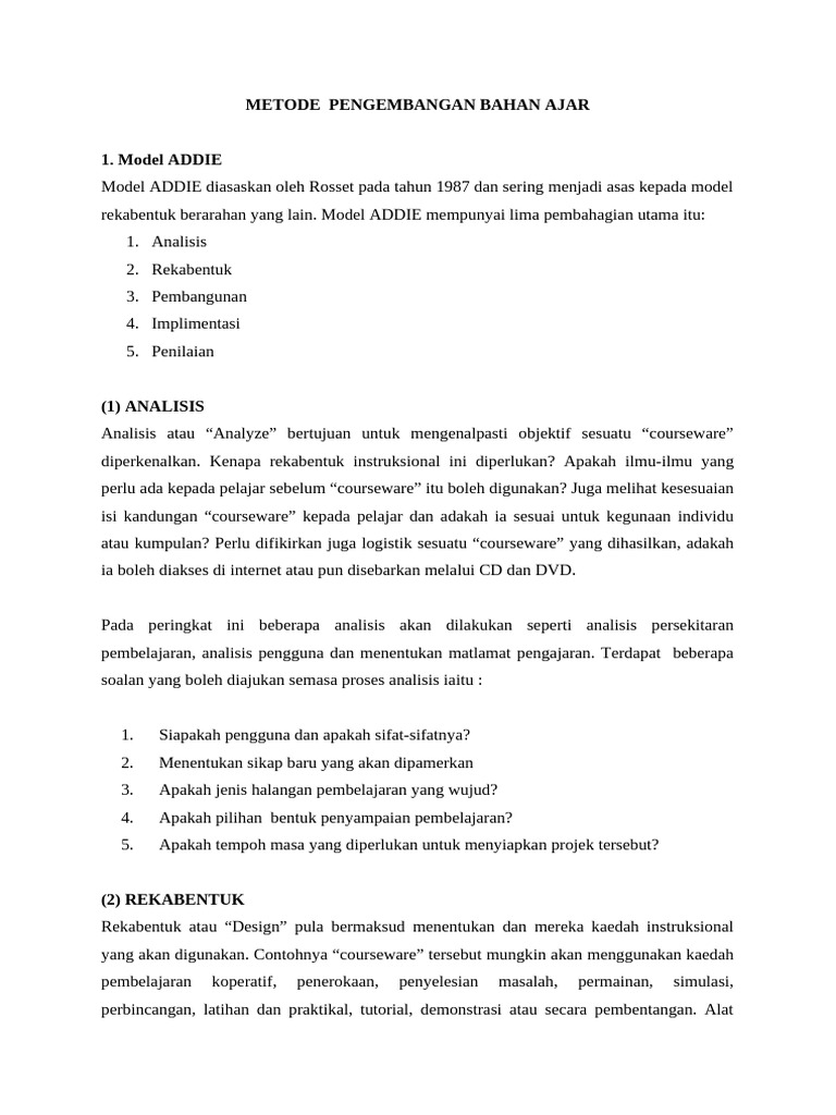METODE PENGEMBANGAN BAHAN AJAR_KEL.4_PIPA 19 A | PDF