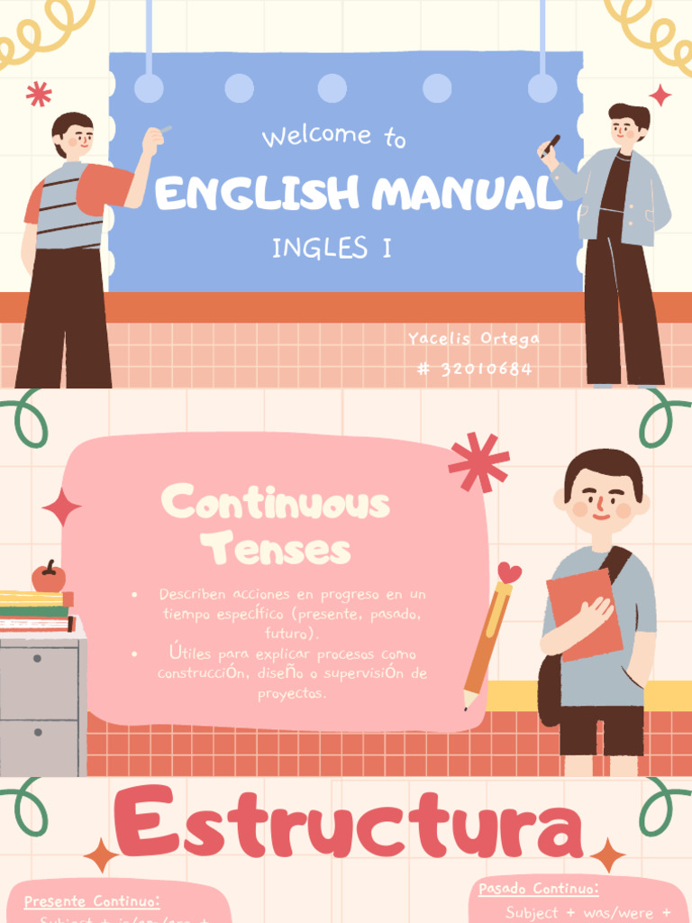 Cream Colorful Illustrative English Class Presentation | PDF ...