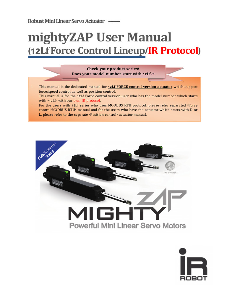 FC IR-Protocol MightyZAP-User-Manual ENG 23H08 V3.4 | PDF | Power ...