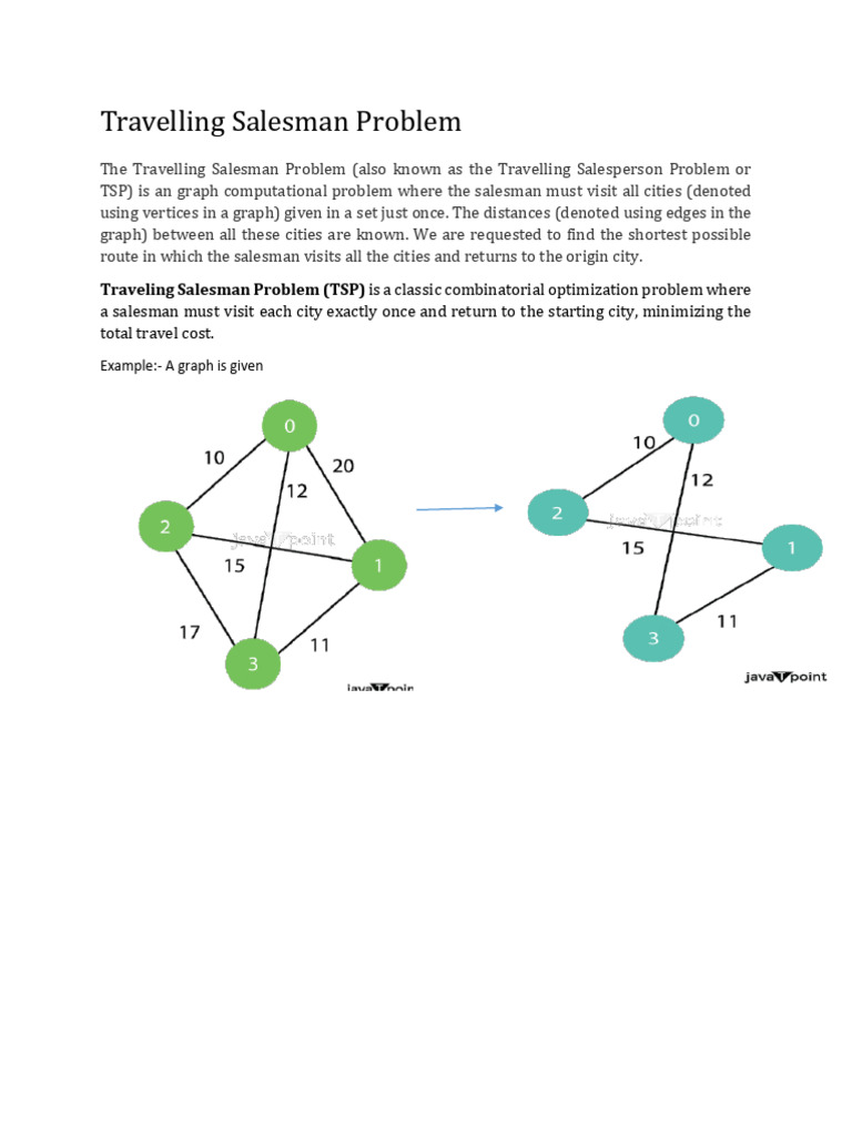 Travelling Salesman Problem | PDF
