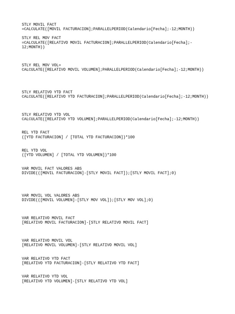 Excel Medidas Variacion | PDF