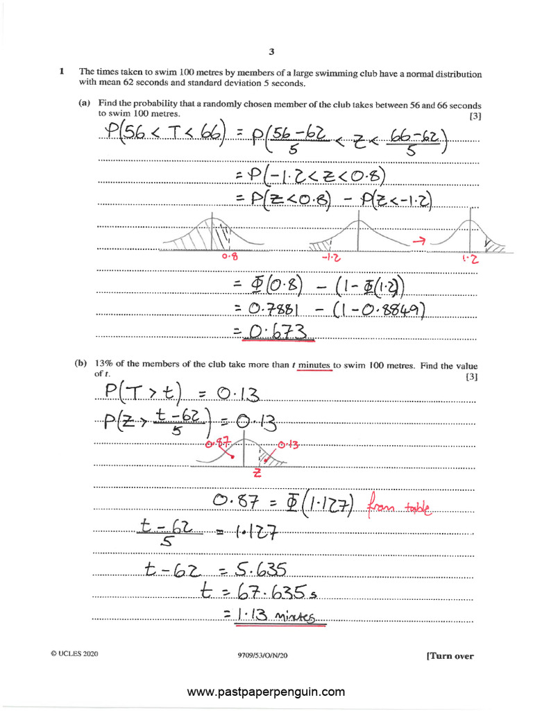 A Normal Distribution 2 1 (2) | PDF
