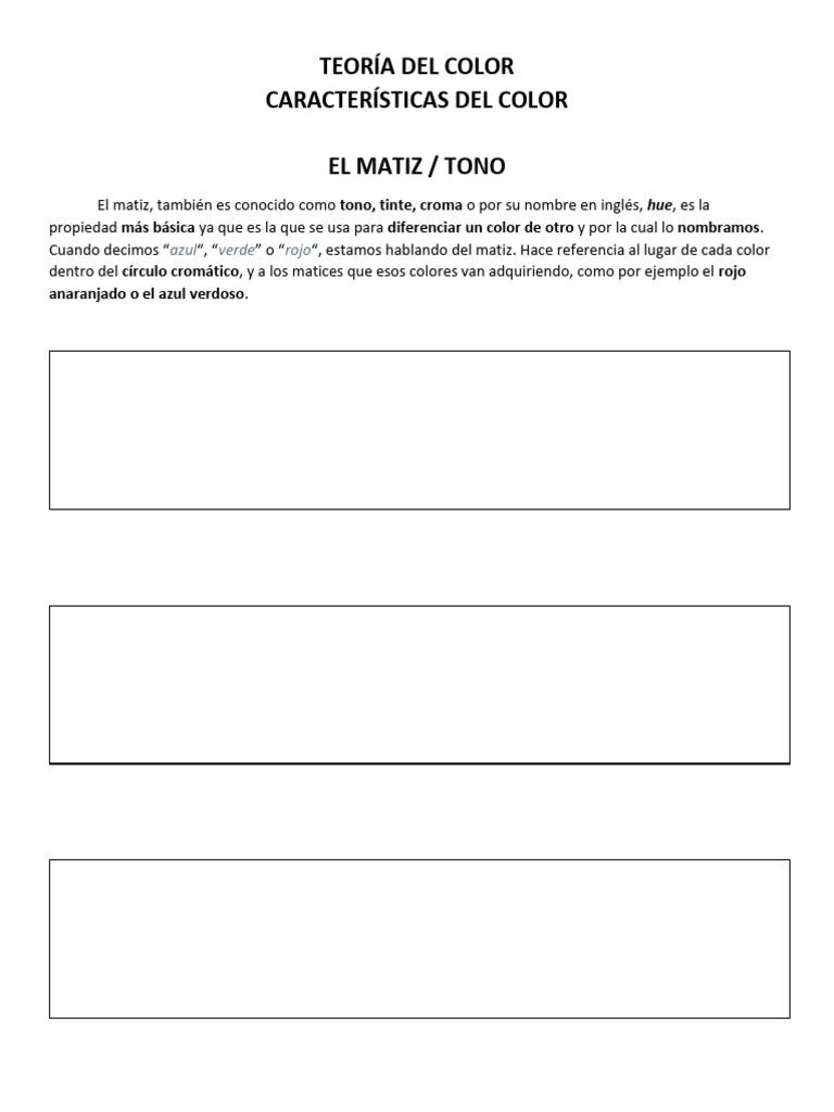 Características Del Color | PDF