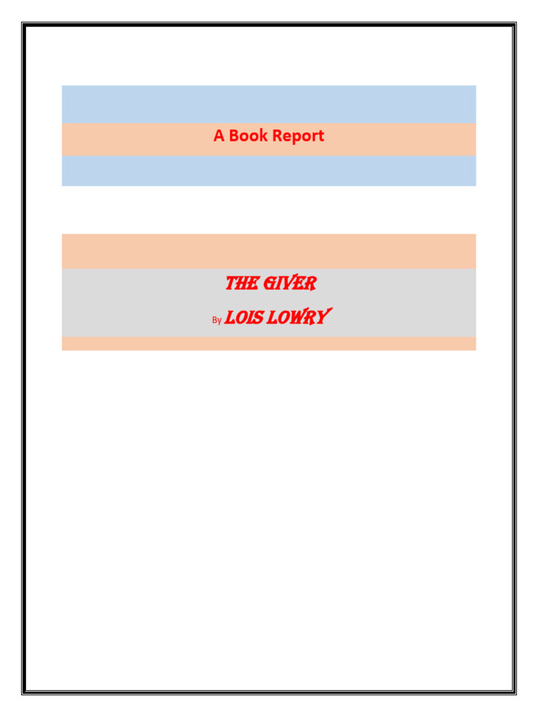 The_Giver | PDF | The Giver