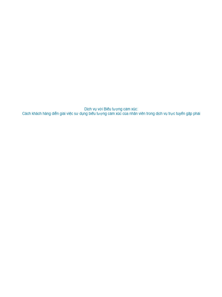 Emoticons in Online Service Interactions | PDF | Perception | Behavior