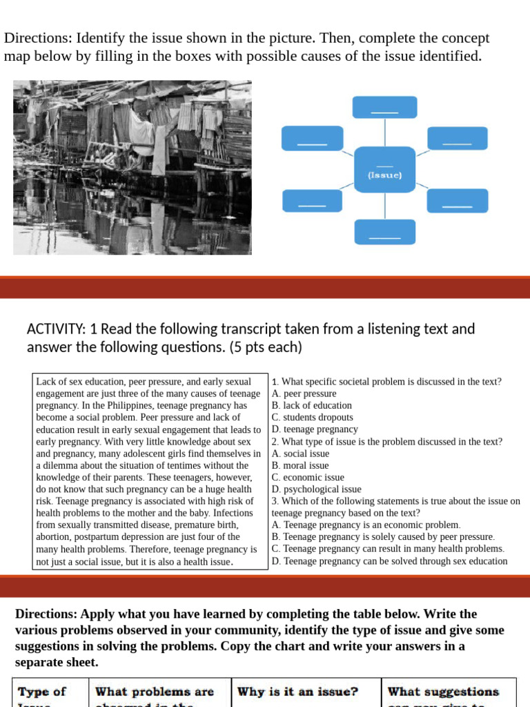 Grade 9 Activities | PDF