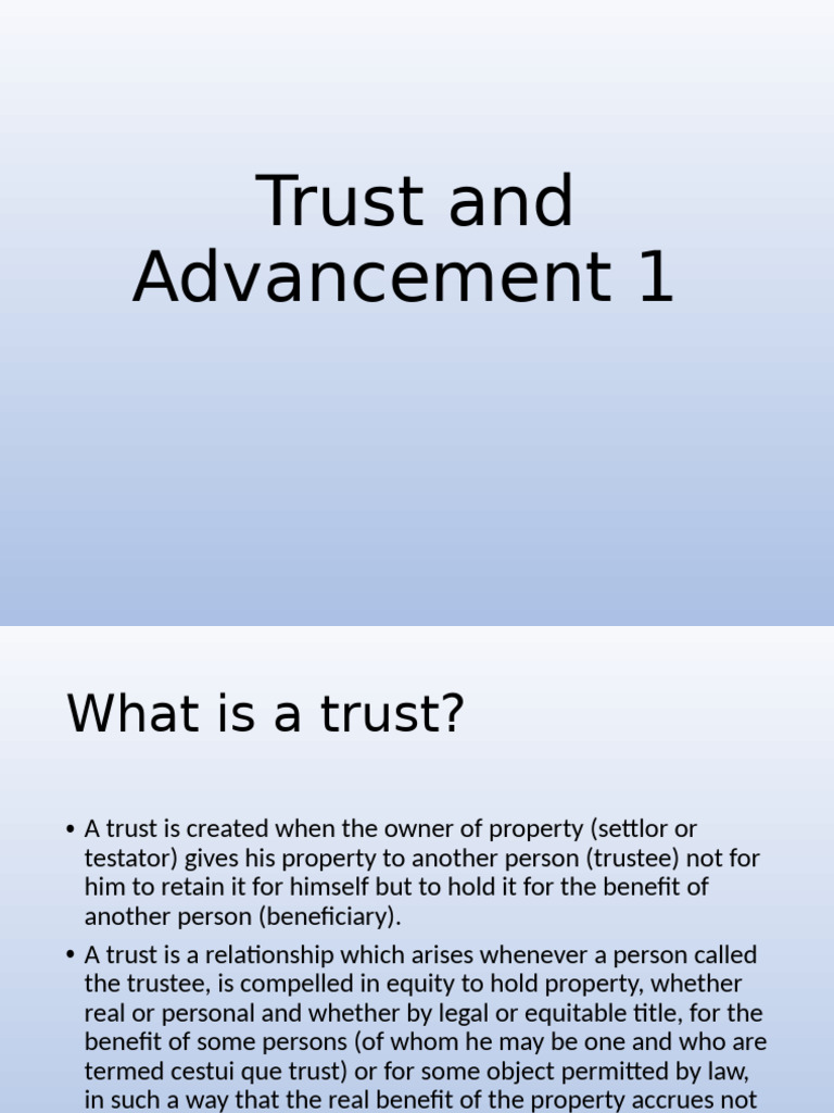 Understanding Trusts: Key Roles Explained | PDF | Trustee | Fiduciary