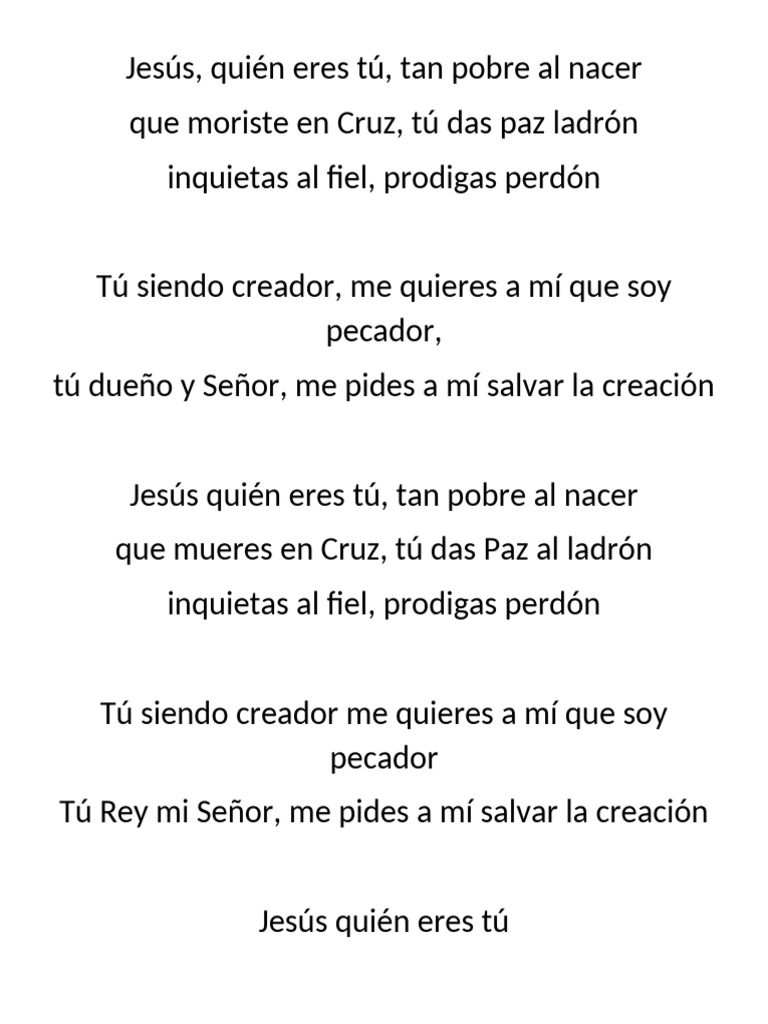 Jesús Quien Eres Tu | PDF