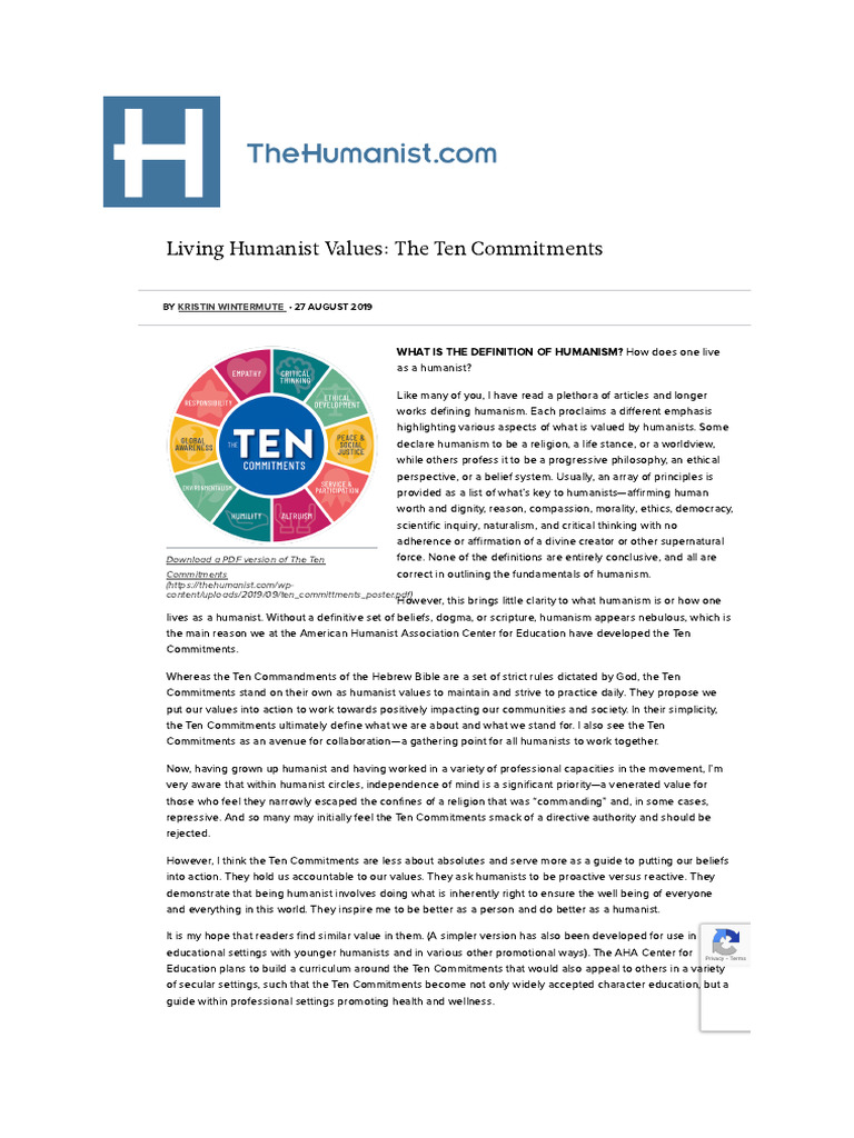 Living+Humanist+Values:+the+Ten+Commitments+ +TheHumanist - Com ...