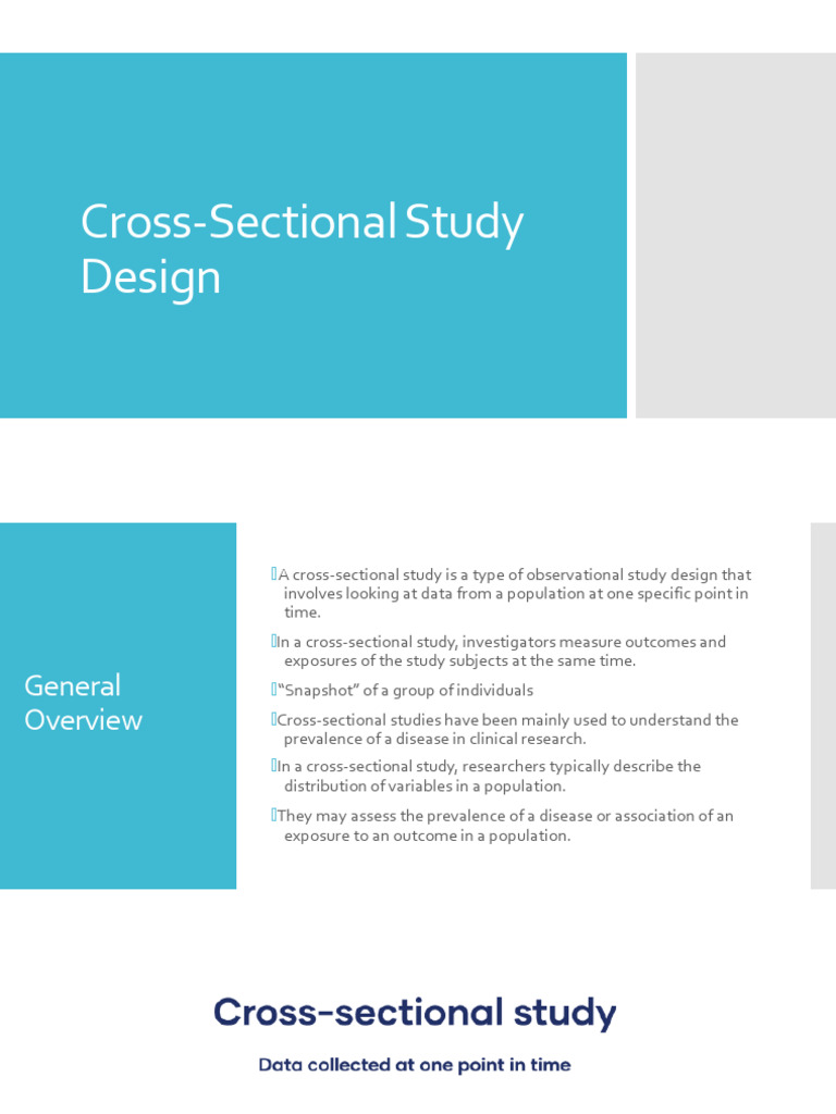 14. Cross-sectional Study | PDF | Sampling (Statistics) | Survey ...