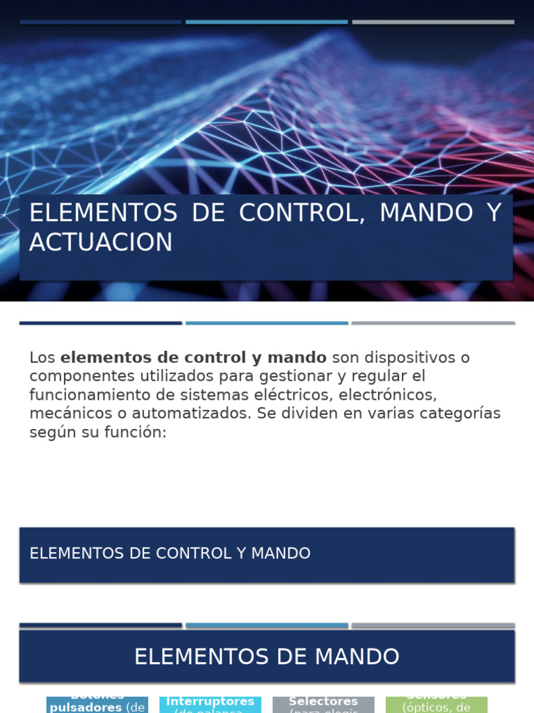 Elementos de Control y Mando en Sistemas | PDF