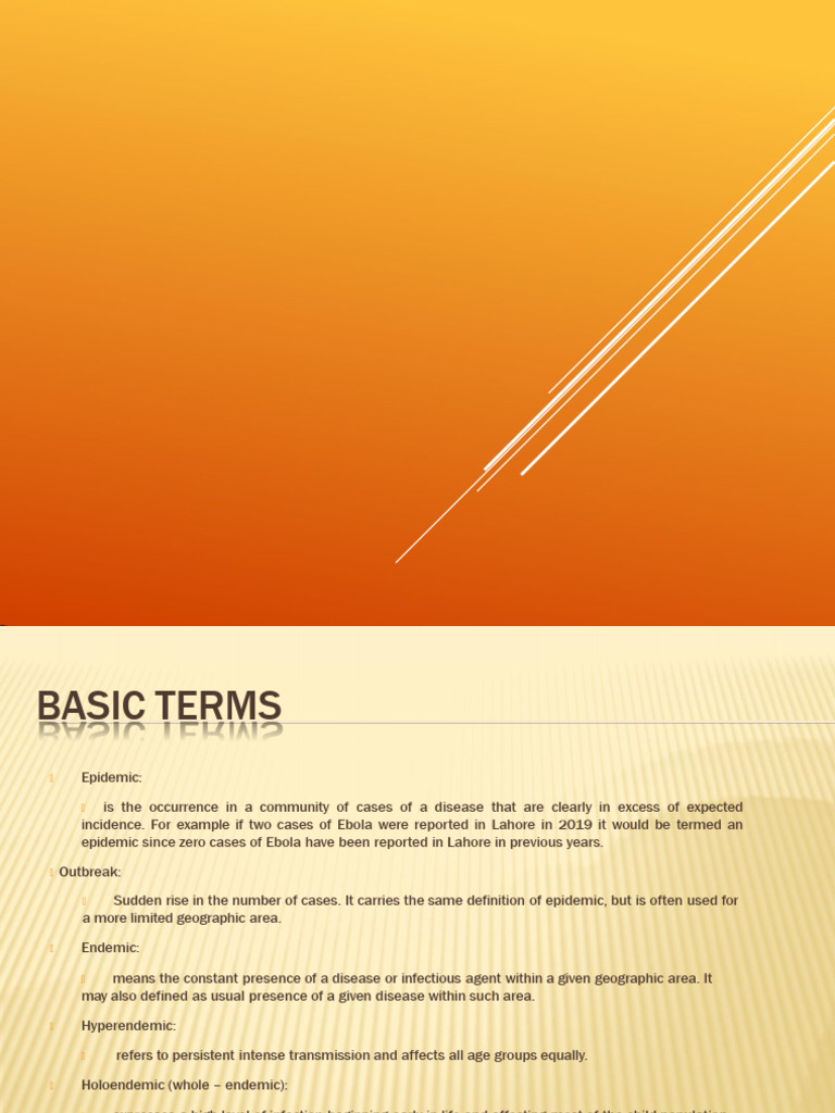 Outbreak Investigation: Key Terms & Steps | PDF