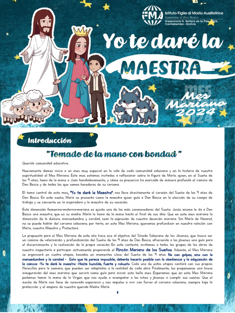 Mes Mariano: Reflexiones y Propuestas | PDF | María, madre de Jesús ...