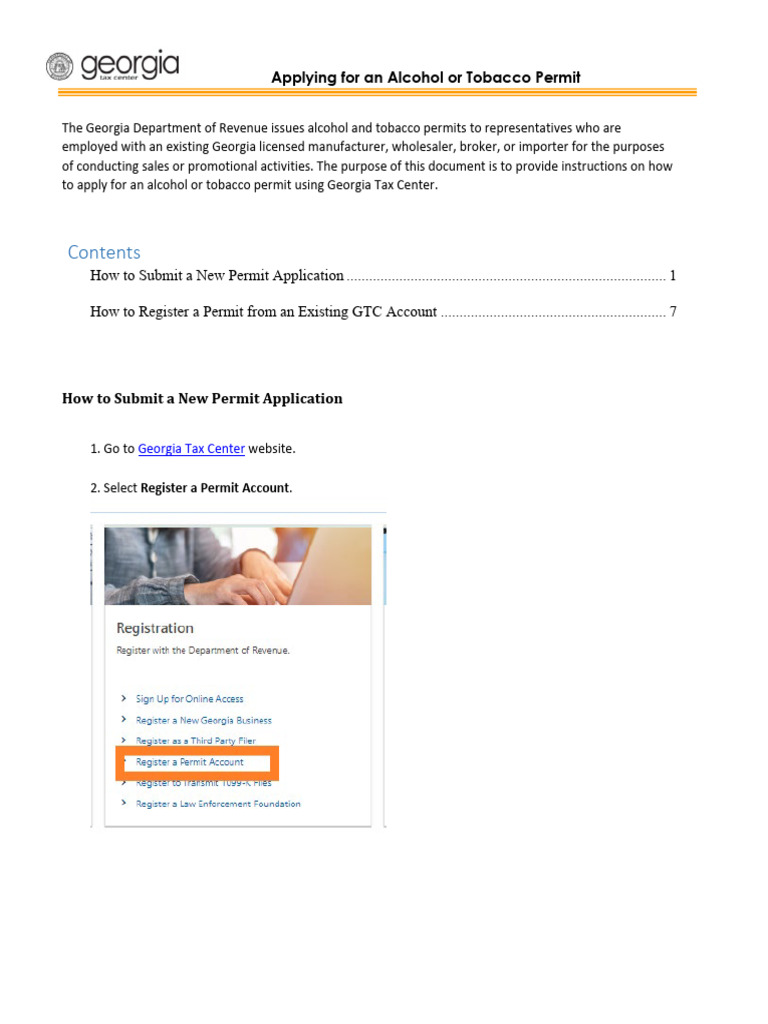 How To Apply For An Alcohol or Tobacco Permit | PDF | Taxes | Login