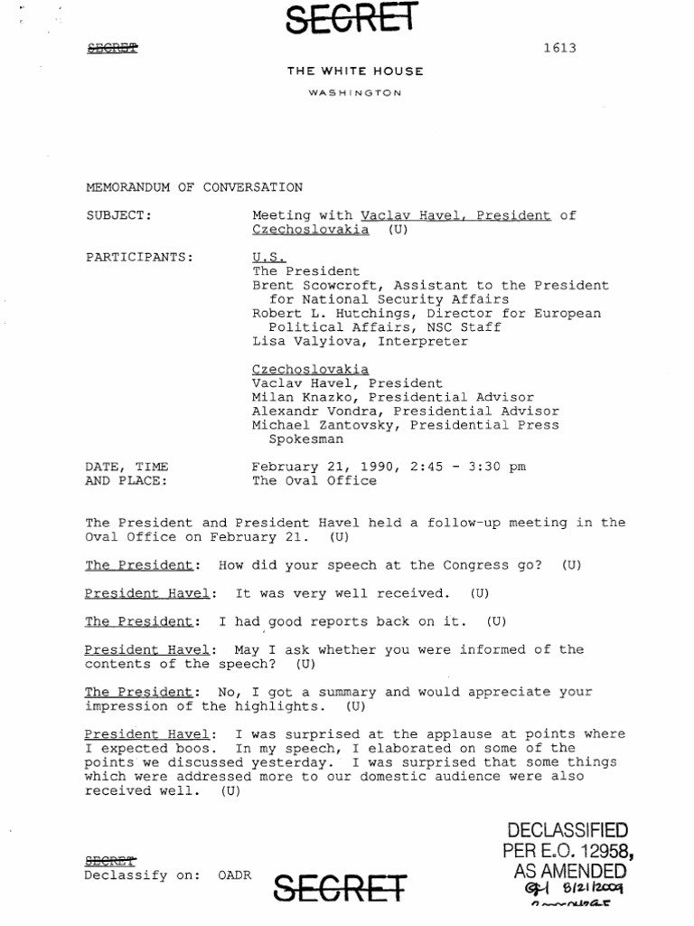 Document 12 2 Memorandum of Conversation Between Kopia | PDF | Mikhail ...