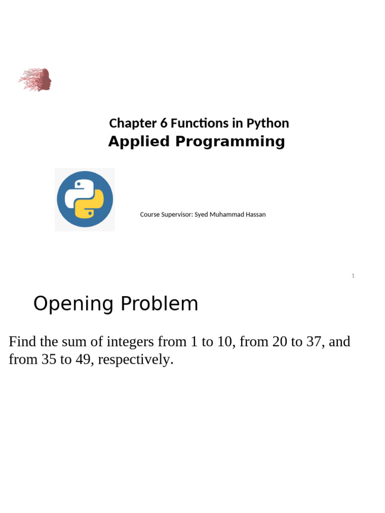 Programming Lecture 6 | PDF | Parameter (Computer Programming) | Software Engineering