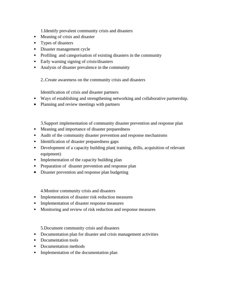 Notes Crisis and Disaster | PDF | Emergency Management | Natural Disasters