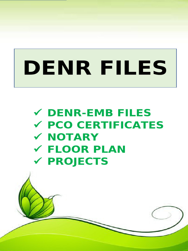 Denr Cover Page | PDF
