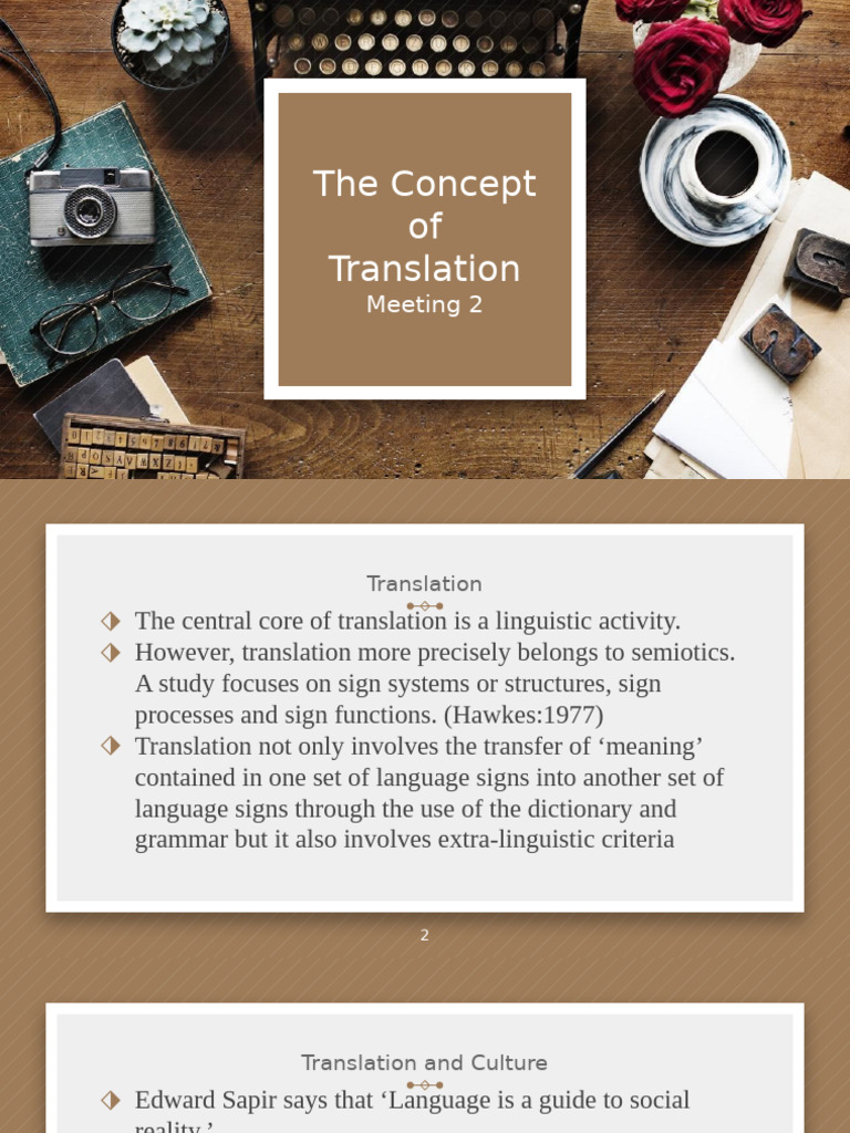 The Concept of Translation | PDF | Translations | Interpretation ...