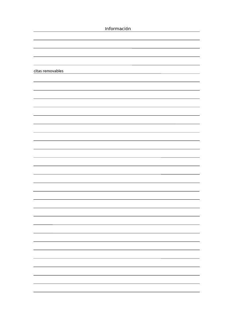 Din a4 Plantilla Para Escribir Recto | PDF