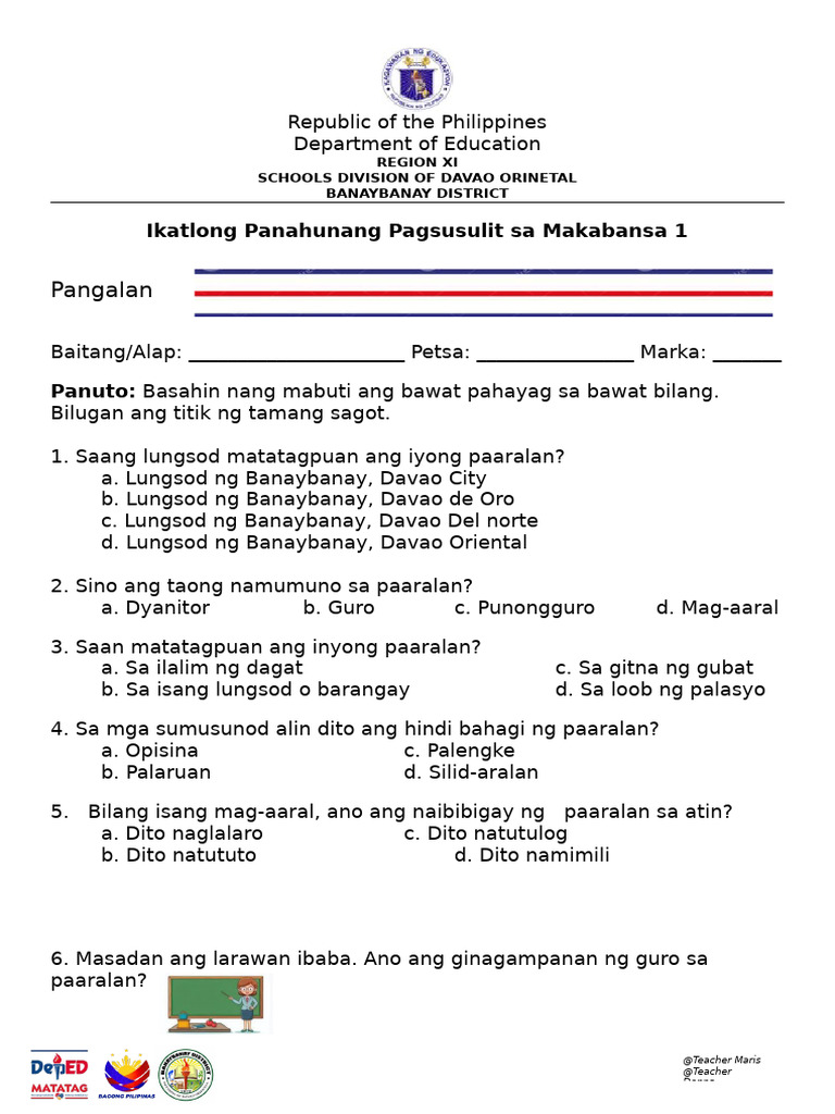 Q3_Exam_MAKABANSA_1 | PDF