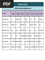 Annual Exam 2024-25 Time Table | PDF