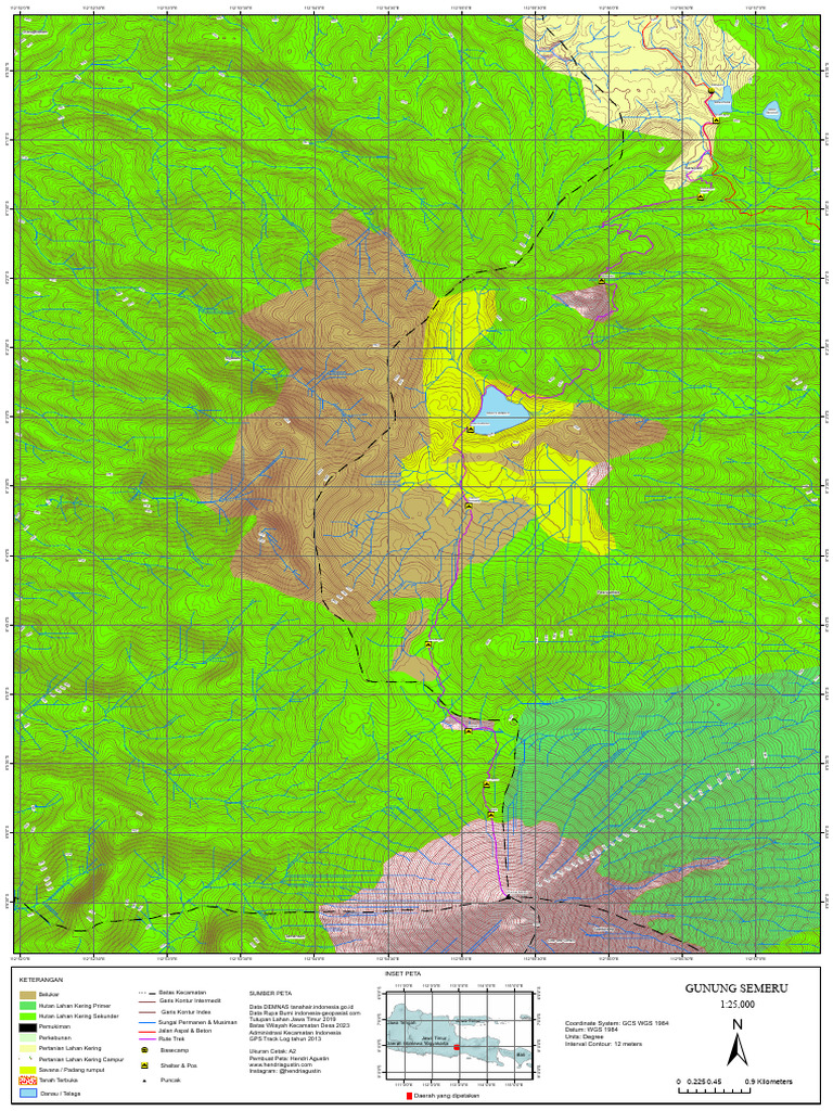 Peta Gunung Semeru | PDF