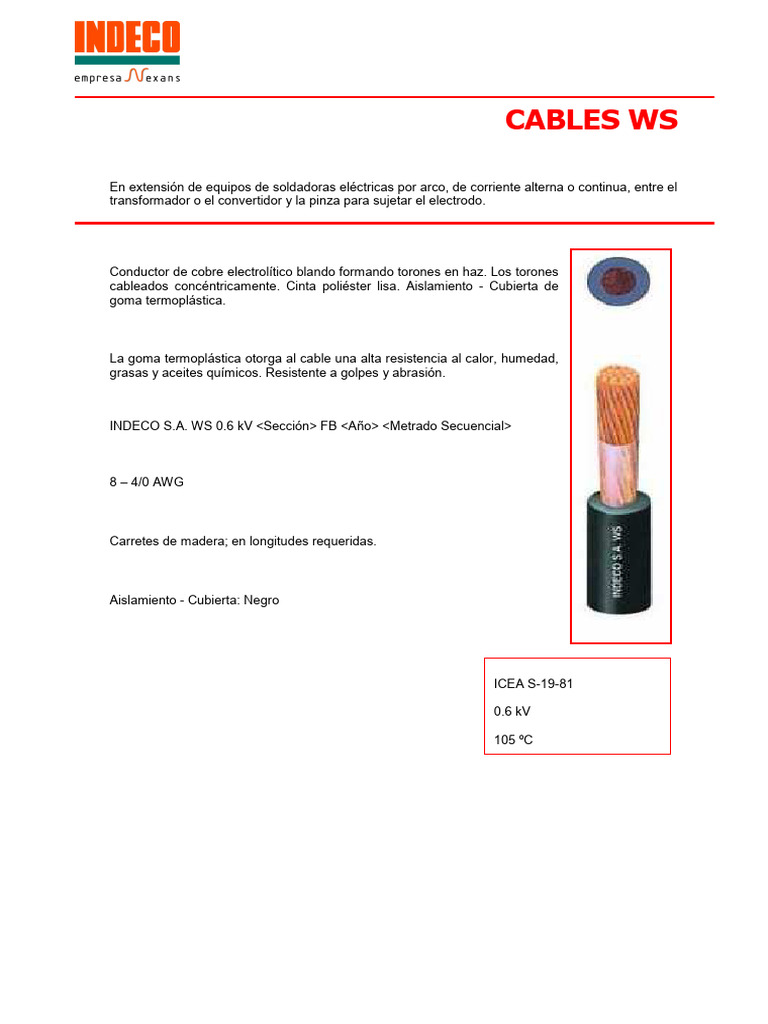 Cables WS: Descripción | PDF