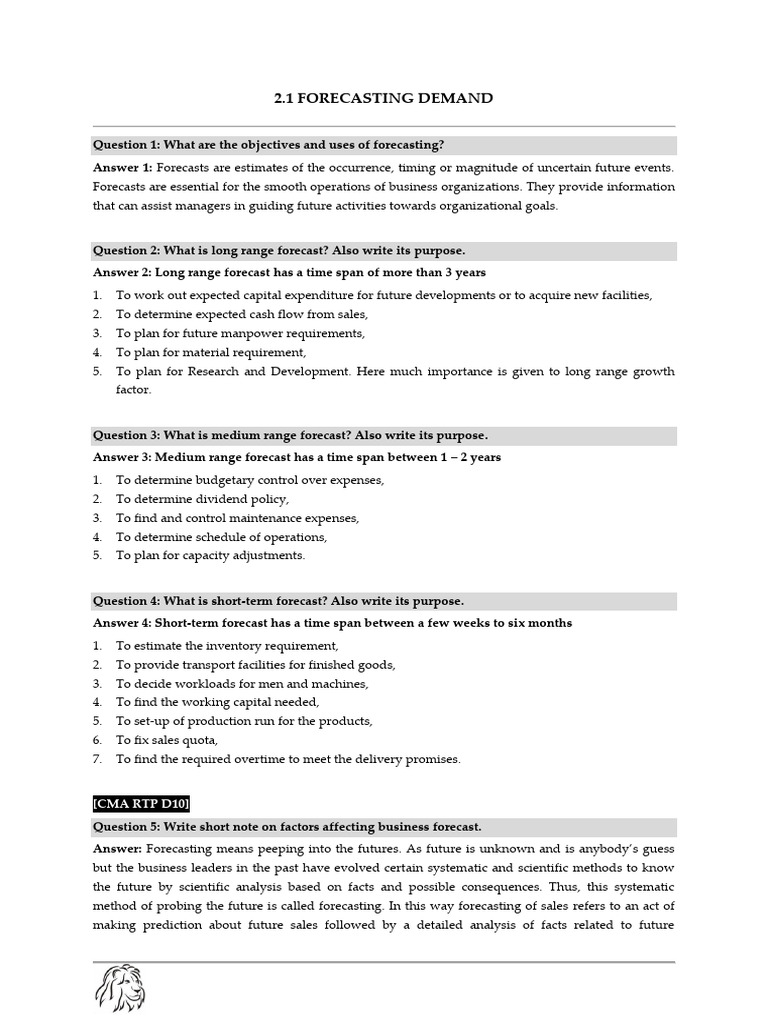 Demand Forecasting Techniques | PDF | Forecasting | Moving Average