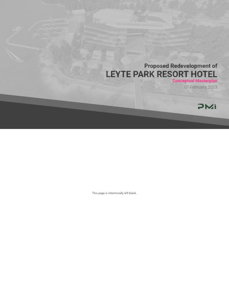 Leyte Park Resort Redevelopment Plan | PDF | Resort | Economies