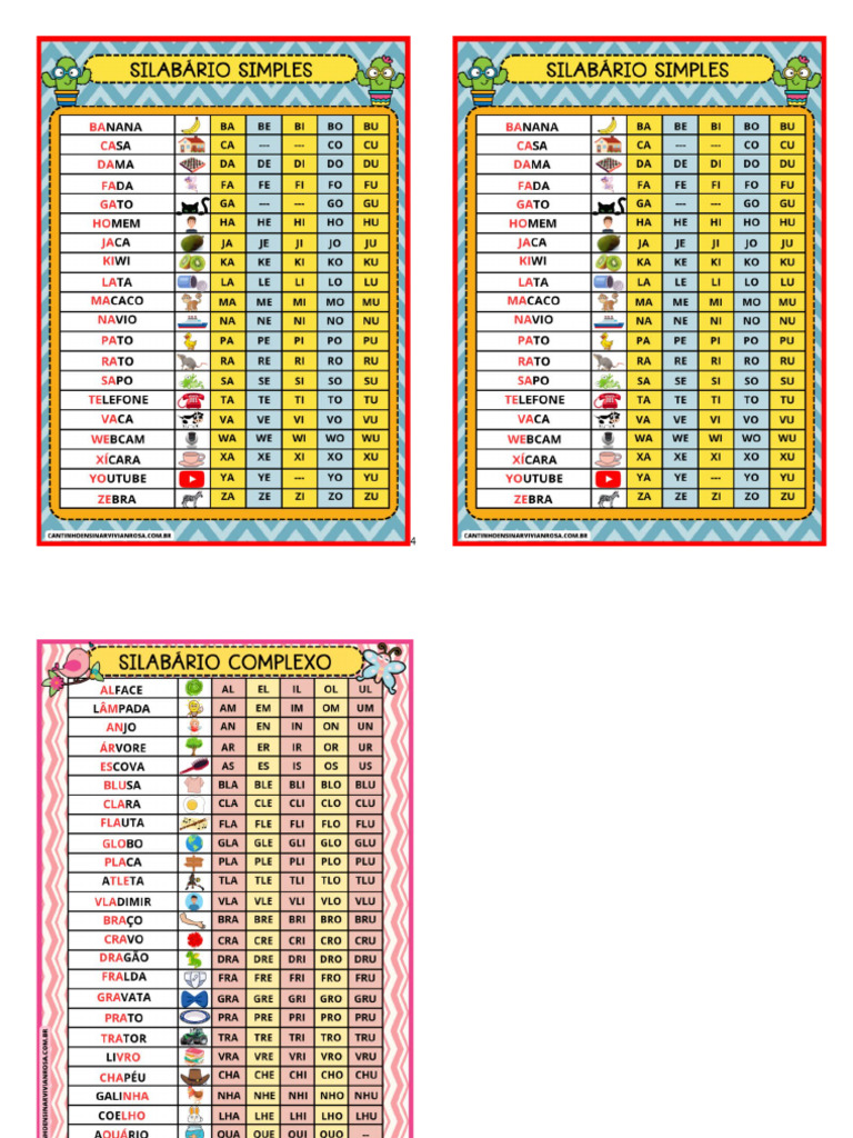 Silabario Simples e Complexo | PDF