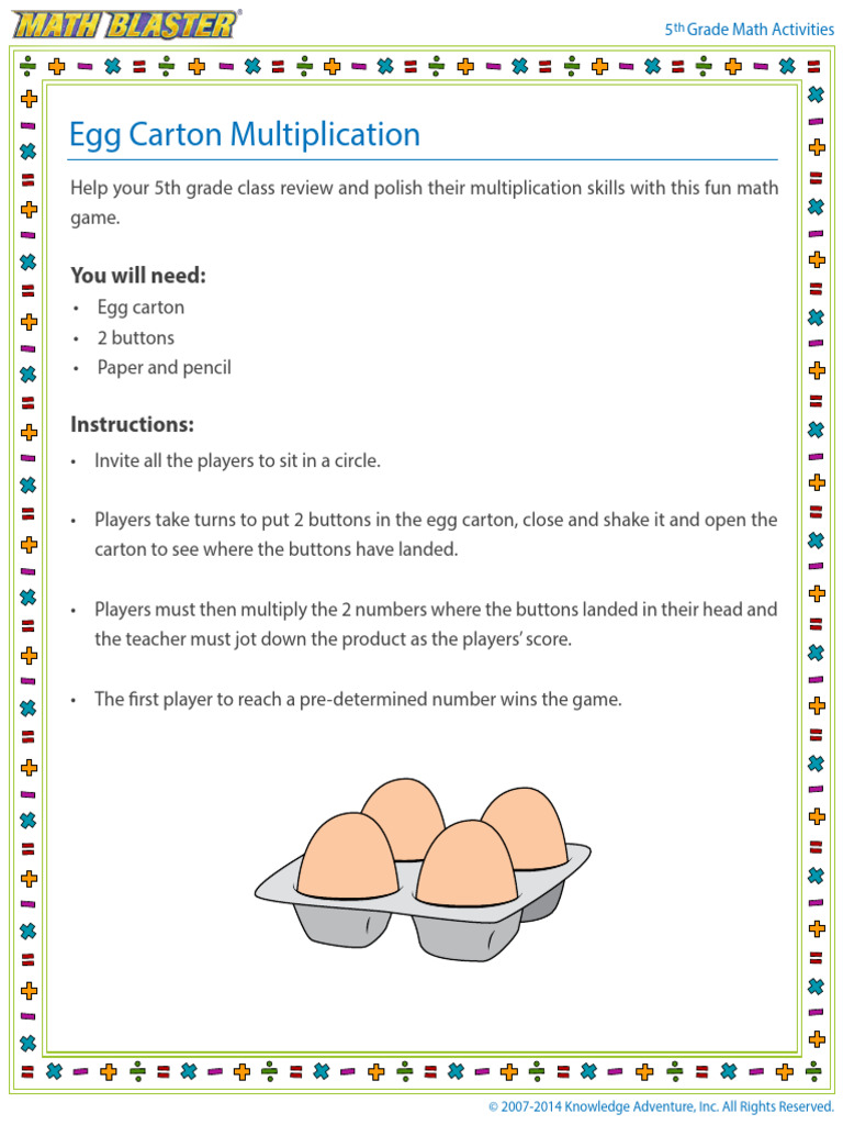 Egg Carton Multiplication | PDF