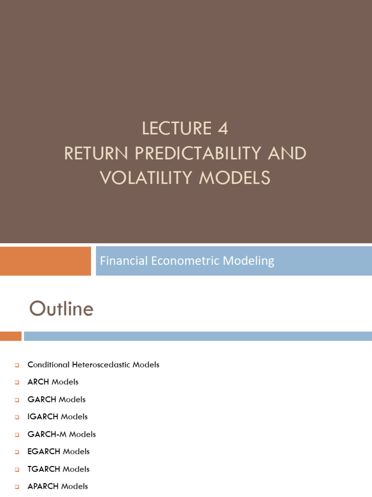 Lecture4_Return_Predictability_and_Volatility_Models.pdf | PDF | Vix ...