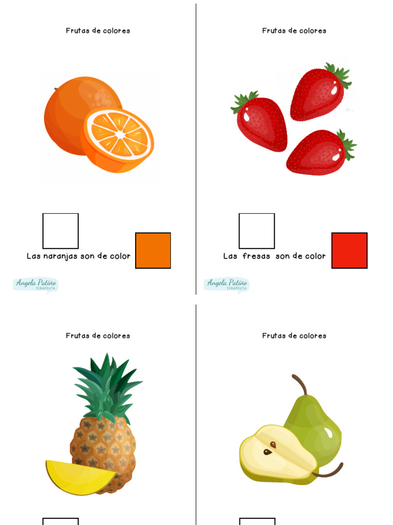 Colores de Frutas Variadas | PDF