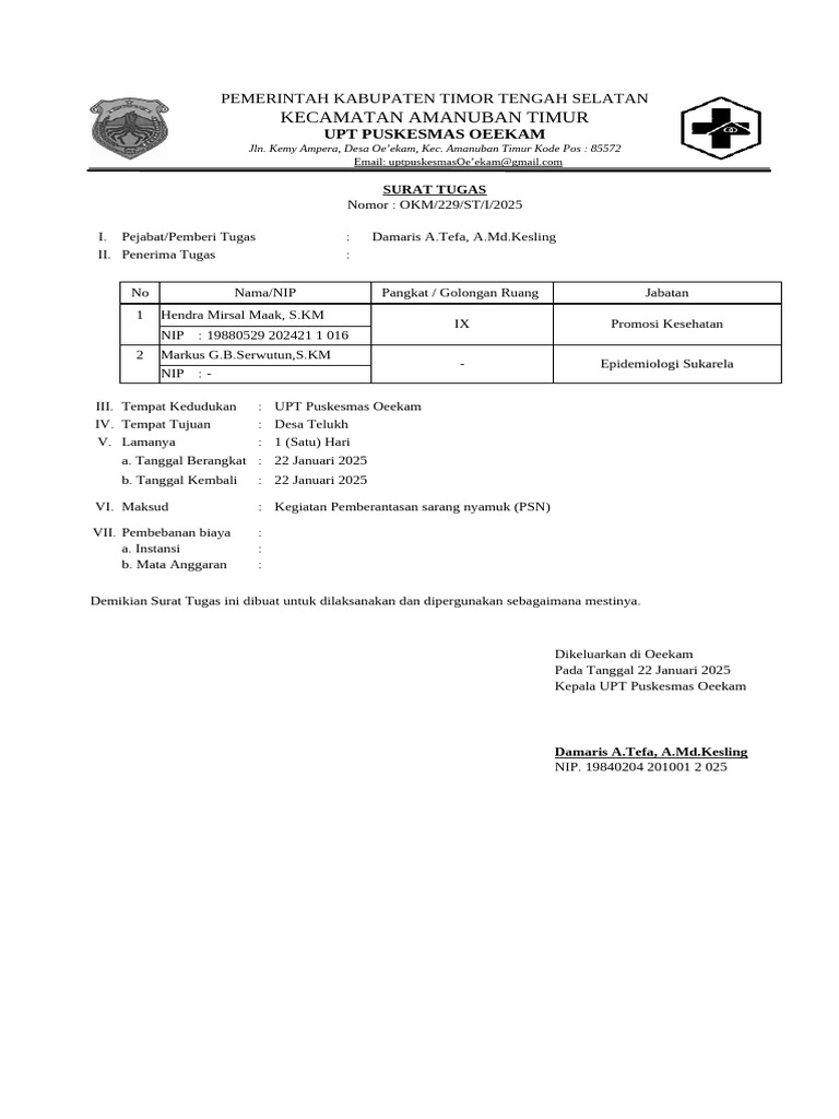 FILE SURAT TUGAS, SPD, DAN PAKTA INTEGRITAS | PDF