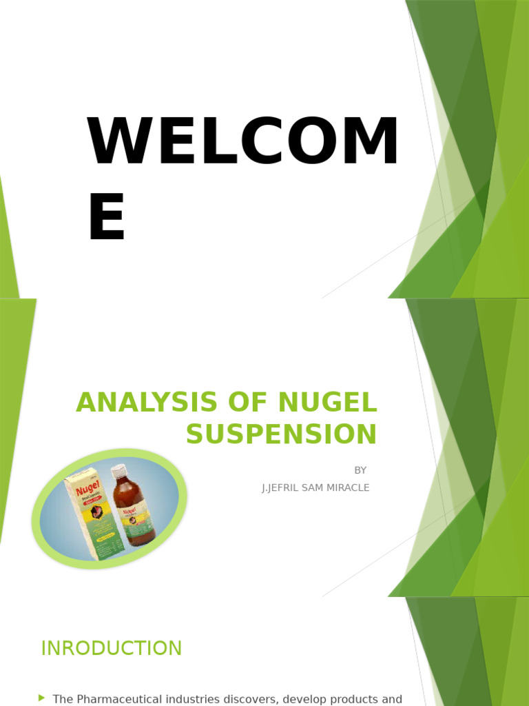 Analysis of Nugel Suspension in Pharma | PDF