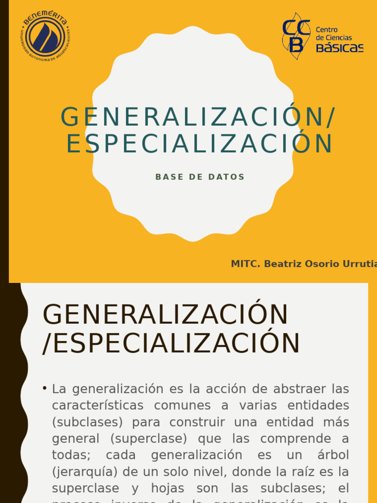 Generalizacion | PDF | Herencia (Programación Orientada a Objetos)