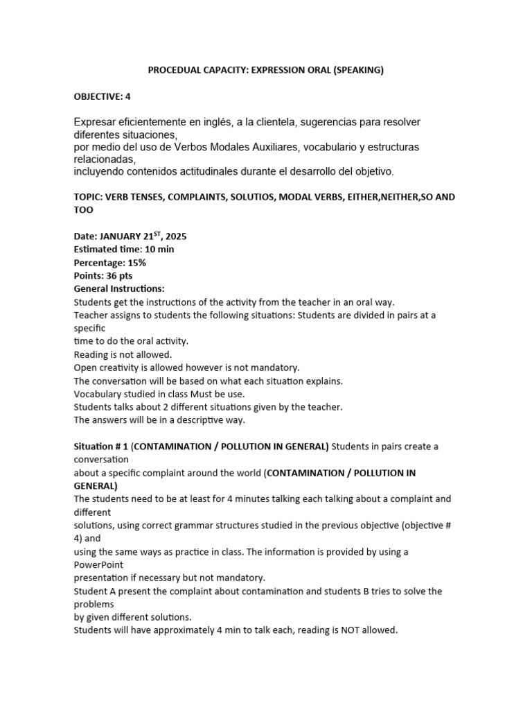Oral English: Complaints & Solutions | PDF | Human Communication ...