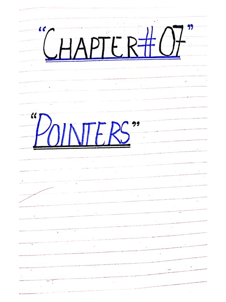comp chp 7 pointers | PDF