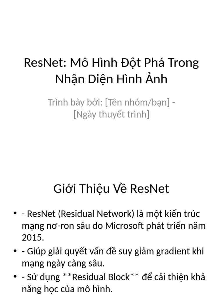 ResNet Professional Presentation | PDF