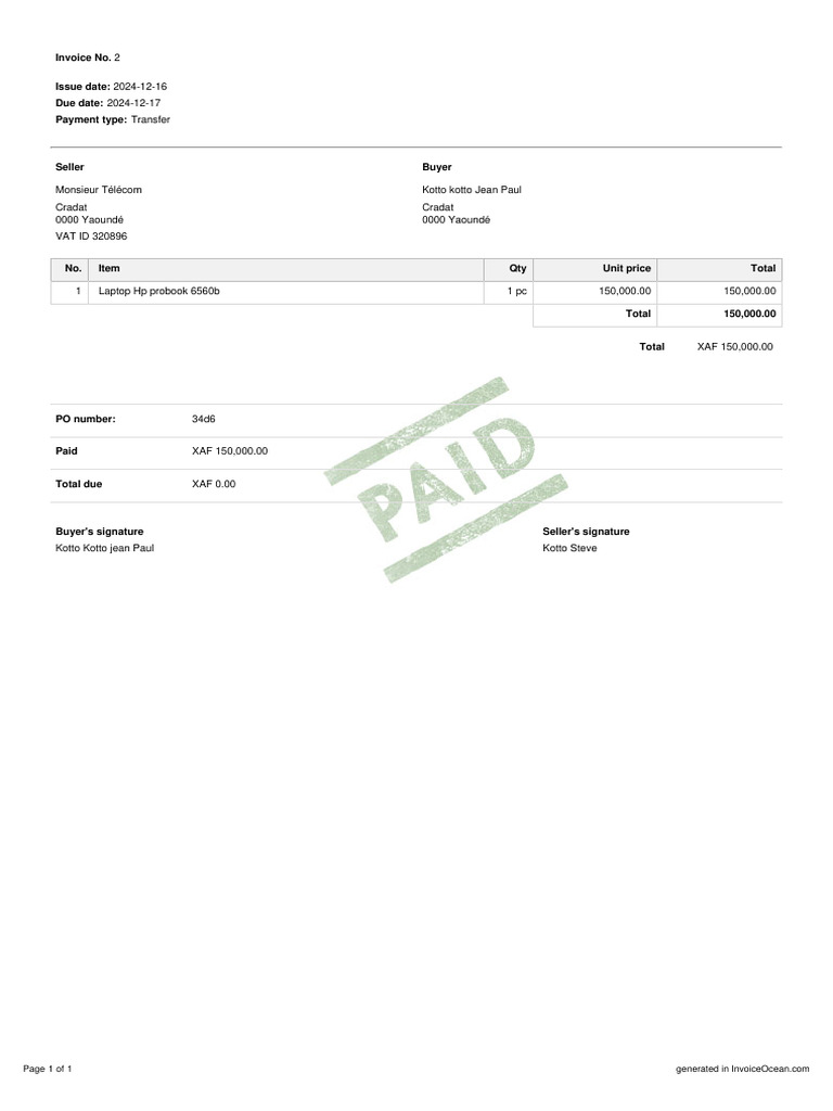 Invoice 2 | PDF